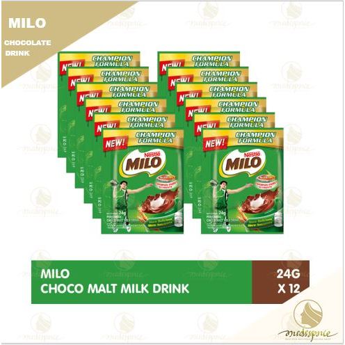 Milo Powdered Choco Malt Drink 24 Grams x 12pcs | Shopee Philippines