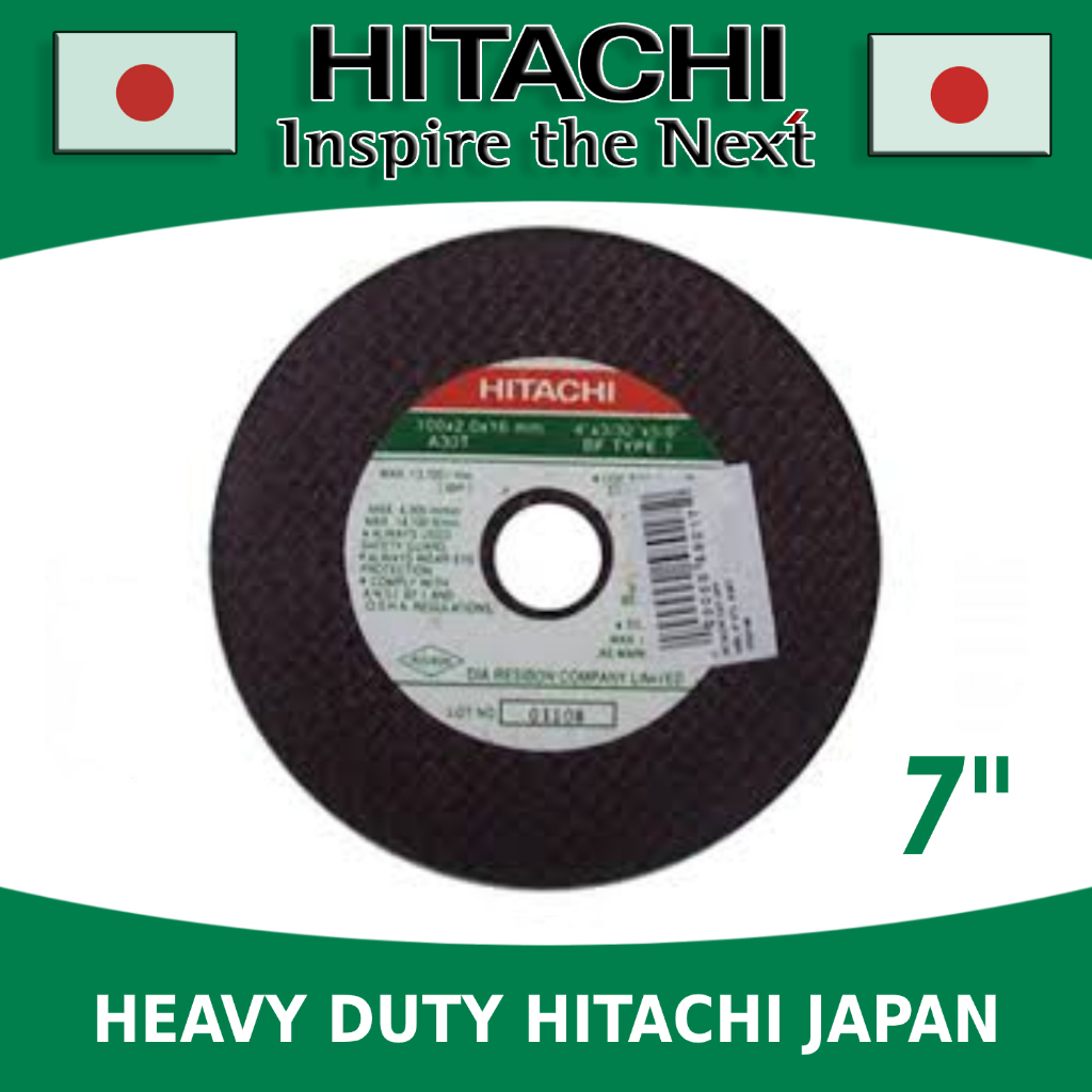 HITACHI Japan Cutting Disc Cut Off Wheel Size 7" Blade | Shopee Philippines