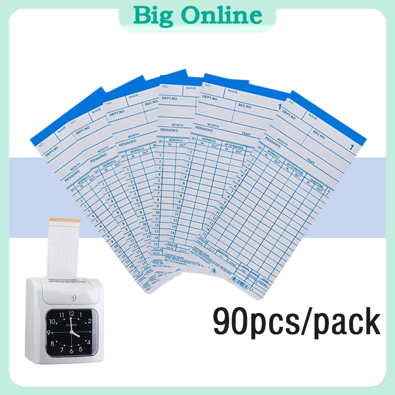 95pcs/ Pack Monthly Timecards Standard Clock Time Card For Employee ...