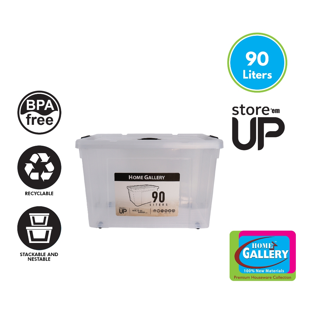 Home Gallery Storage Box with Handle and wheels Capacity: 90L, 140L ...