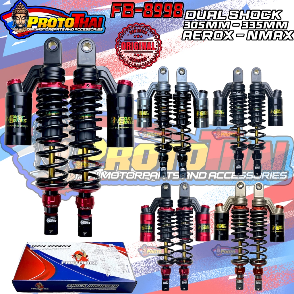SHOCK ABSORBER SUSPENSION REBOUND FOR NMAX AEROX UNIVERSAL 335MM ...