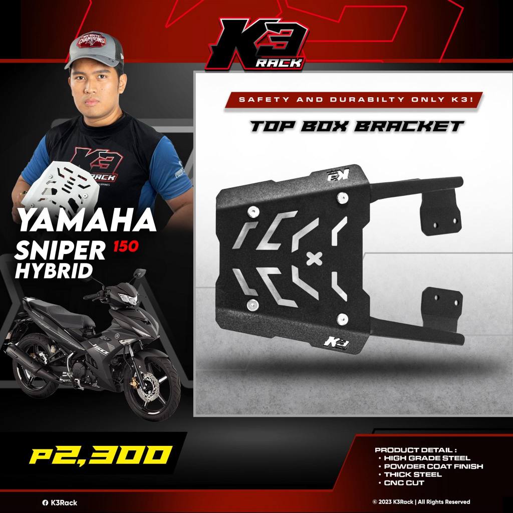 K3 Rack Bracket for Yamaha Sniper 150 HYBRID | Shopee Philippines