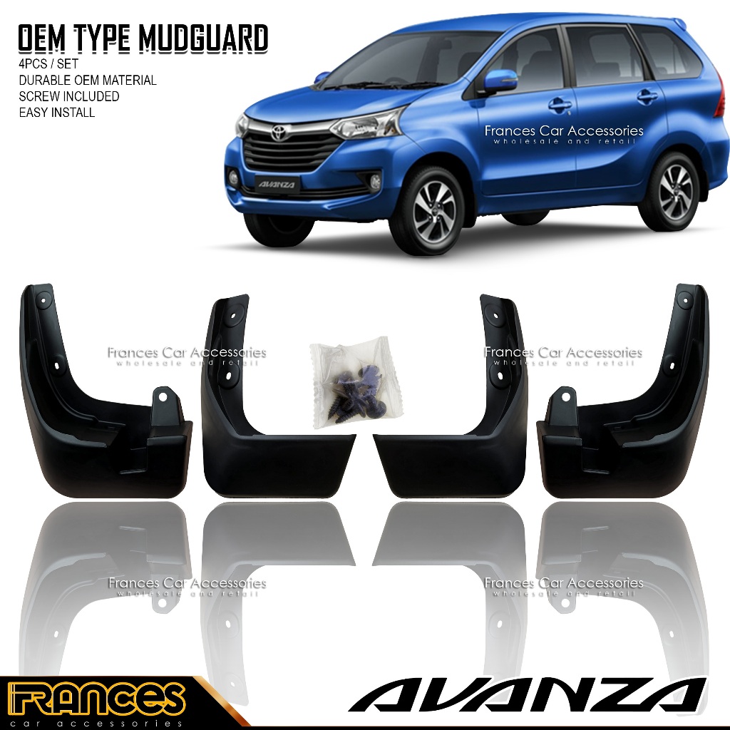 Toyota Avanza 2015 to 2025 4pcs W/screw Mudguards / Mud flaps / Mud ...