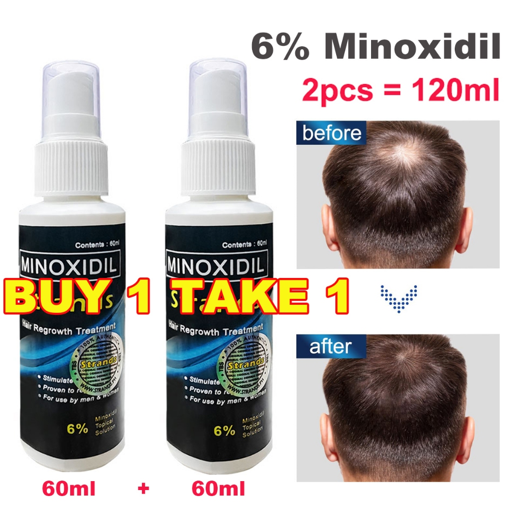 ORIGINAL Authentic MINOXIDIL hair grower 6% Solution Hair Grower unisex ...
