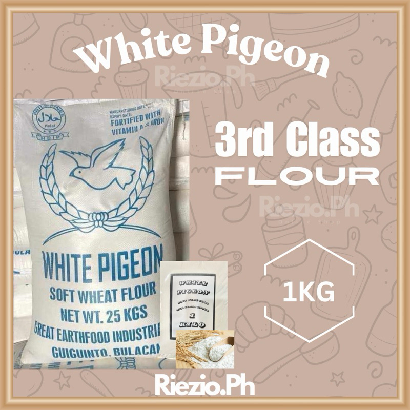 3rd Class Flour - White Pigeon Packed By 1Kg / 1 Kilo / 1000g | Shopee ...