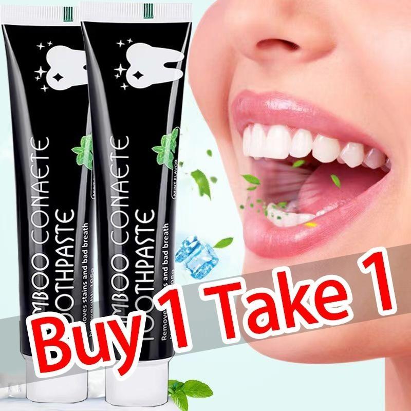 Bamboo Charcoal Toothpaste Whitening Black Toothpaste Whitener Tooth ...