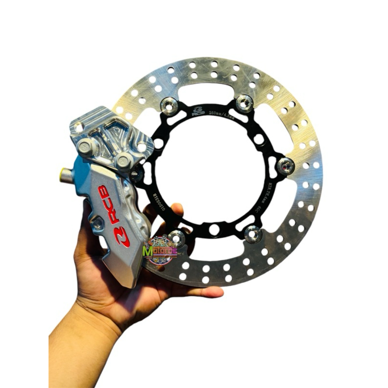 RCB R1 4-POT CALIPER w/260mm BRACKET AND RCB BIG DISC 260mm FOR NMAX ...