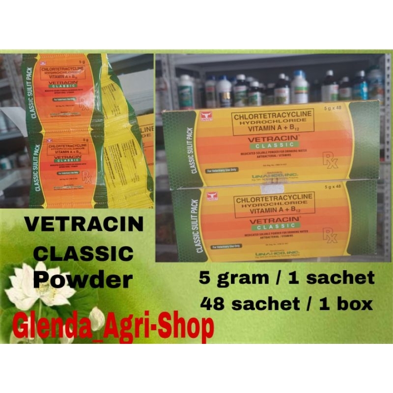 VETRACIN CLASSIC POWDER - 5 GRAMS / 1 SACHET - 48 SACHETS / 1 BOX ...