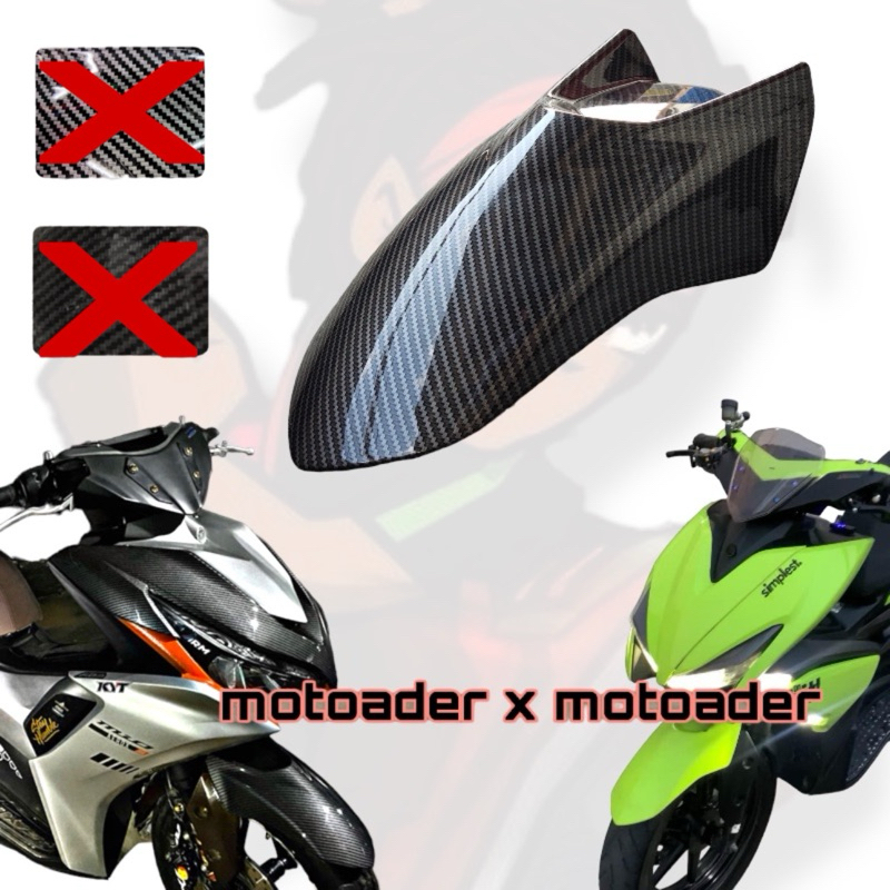 (rinj carbon)5D hydrotip Aerox v1 v2 Front Fender | Shopee Philippines