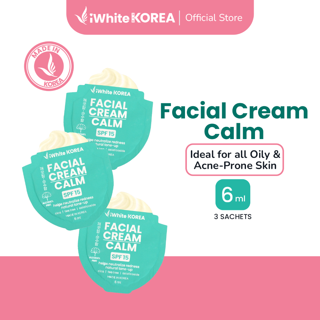 iWhite Korea Facial Cream Calm SPF15 Sachet 6ml - (Bundle of 3 ...