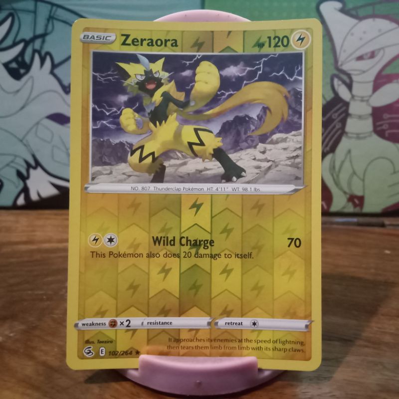 Zeraora - 102/264 - Rare Reverse Holo Fusion Strike Pokemon TCG | Shopee Philippines