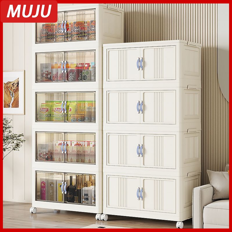 MUJU foldable storage cabinet for Clothes Plastic Wardrobe Storage Box ...