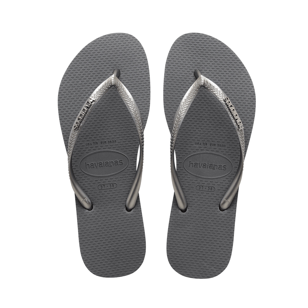 Havaianas Slim Logo Metallic Steel Grey | Shopee Philippines