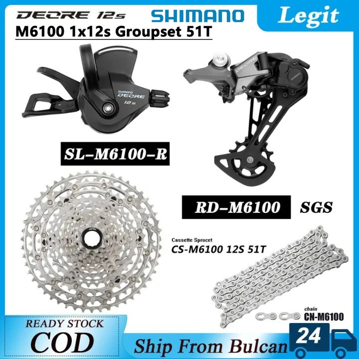 Shimano DEORE M6100 1x12s Groupset Shifter Rear Derailleur RD-M6100 12v ...