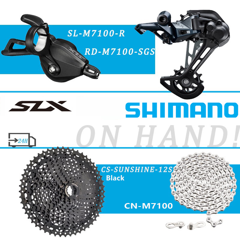 SHIMANO SLX M7100 Groupset 4PCS 1x12 Speed Sunshine 12S Cogs M7100 ...