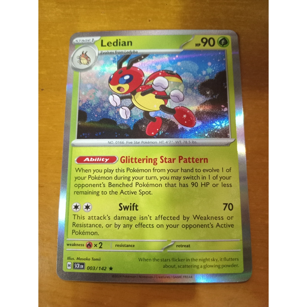 Ledian - 003/142 - Rare SCR Stellar Crown Pokemon TCG Standard ENG ...