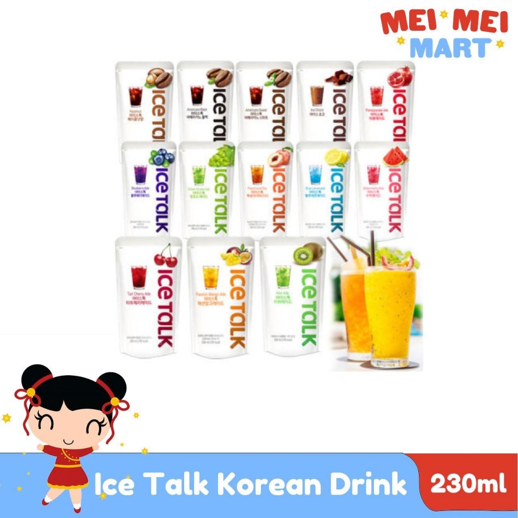 Korean Ice Talk Ready to Drink Coffee Iced Tea Juice Ade 230ml | Shopee ...