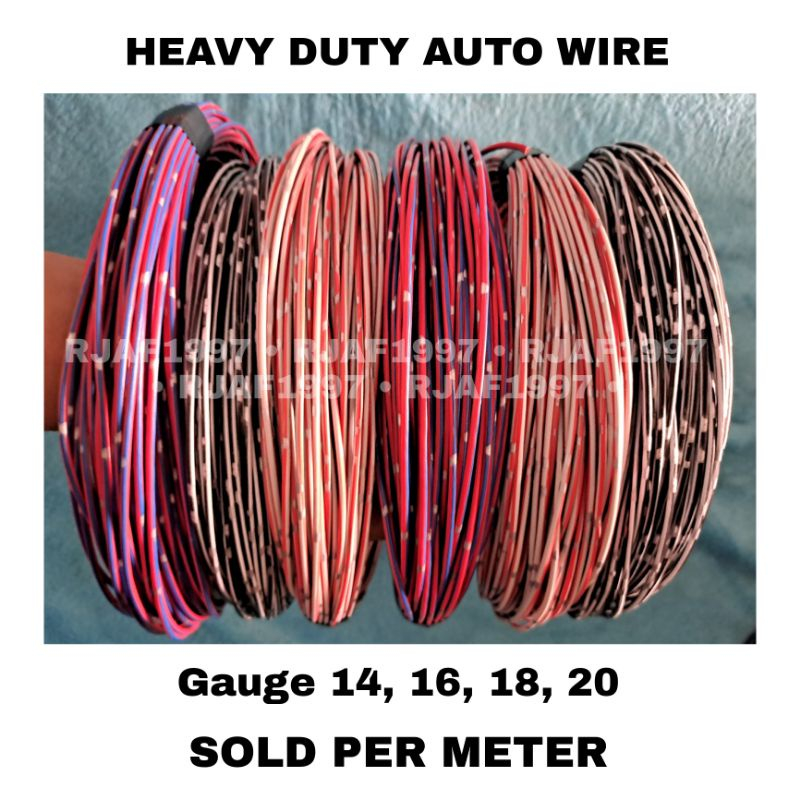 10 Meters JAPAN WIRE FOR AUTO MOTOR ELECTRICAL PURE COPPER HEAVY DUTY ...