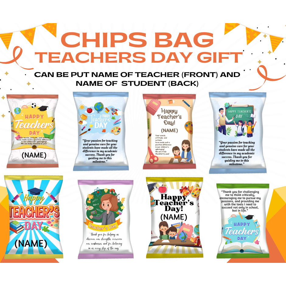 Chip Bag for Teachers Day (customize name) gift ideas affordable ...