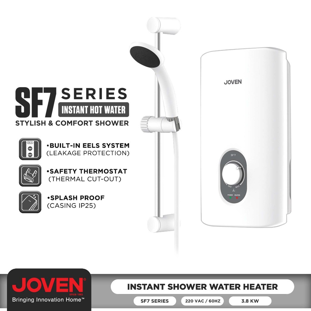 JOVEN Water Heater Shower Heater Instant (Single Point) SE1/ SF7 | Shopee Philippines