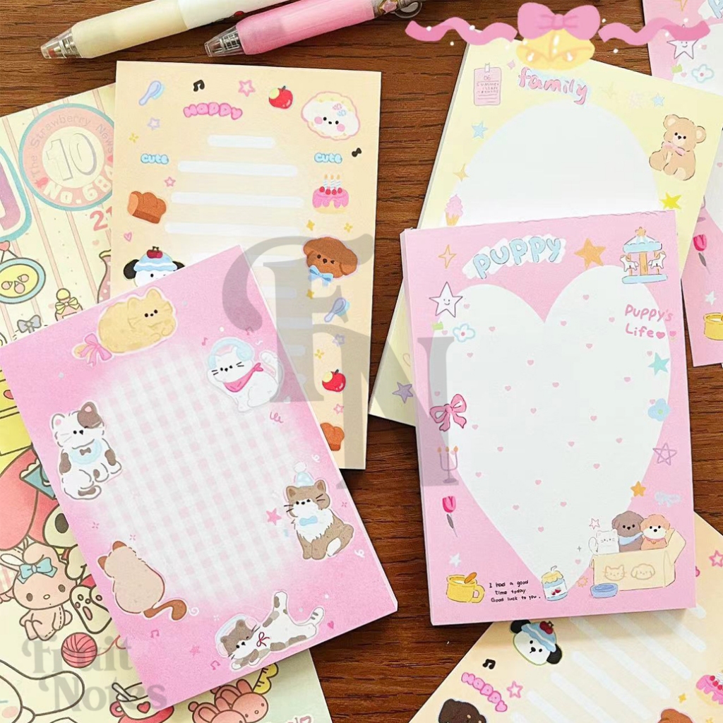 SN427 50 sheets Dog Cat Theme Notepad | Shopee Philippines