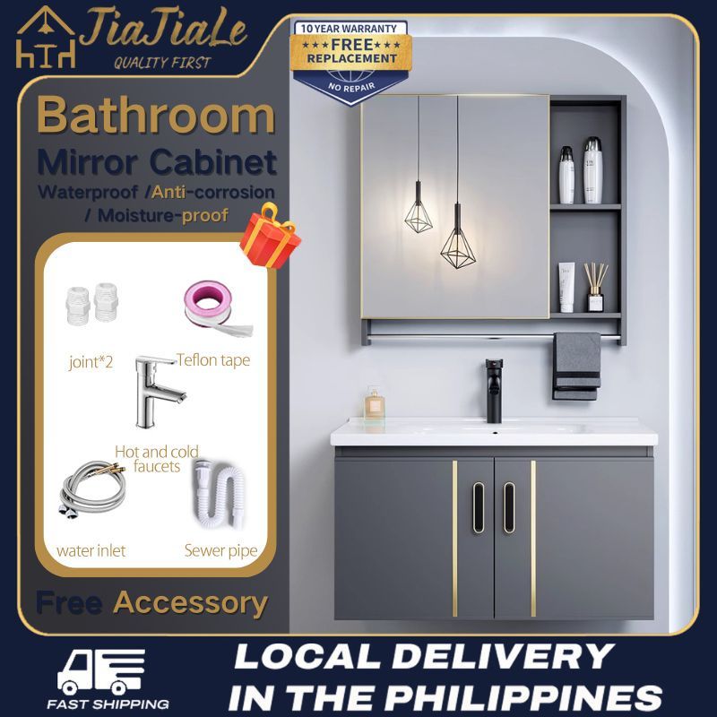 Bathroom Cabinet Mirror Set Apartment Bathroom Cabinet With Sink ...
