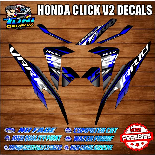 HONDA CLICK 125i V2 Malaysian Decals (Pilihan Warna Vario) with ...