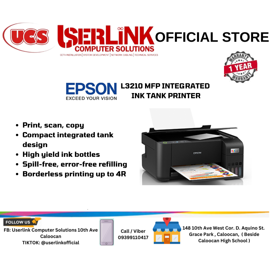 EPSON L3210 MFP INTEGRATED INKTANK PRINTER | Shopee Philippines