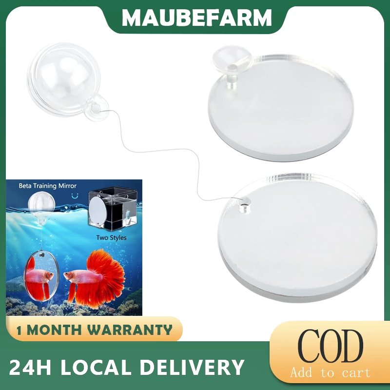 Circle Betta Exercise Mirror with Floating Ball for Fish Betta ...