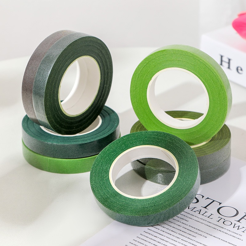 27meter Floral Green Paper Tape DIY Flower Bouquet Flower Tape | Shopee ...