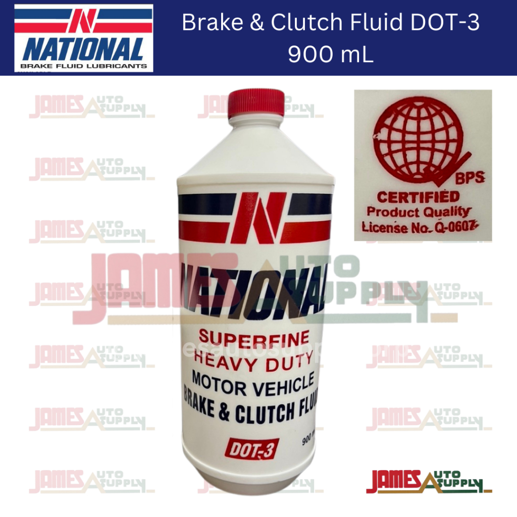 National Brake and Clutch Fluid DOT-3 - 900 mL | Shopee Philippines