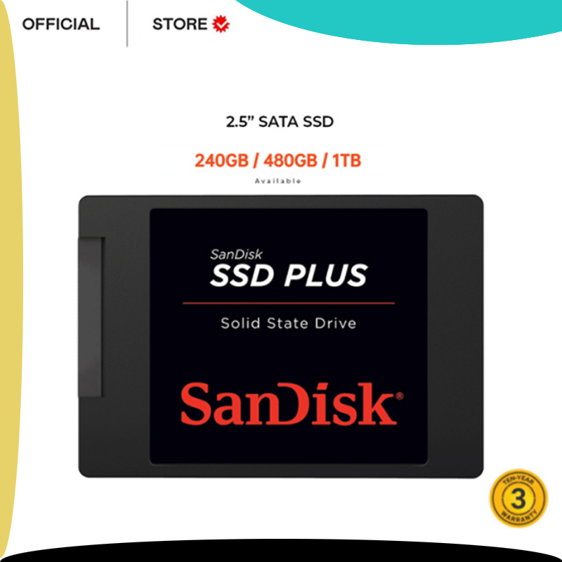 (COD)sandisk SSD PLUS 2.5" 480GB 1TB SATA III Internal Solid State Drive (SSD) SDSSDA-480G-1TB ...
