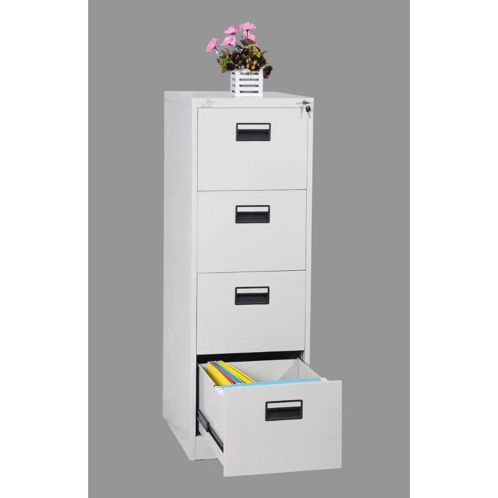 Office Steel Storage File Cabinet Vertical Metal 4 Drawer Easy Assemble ...