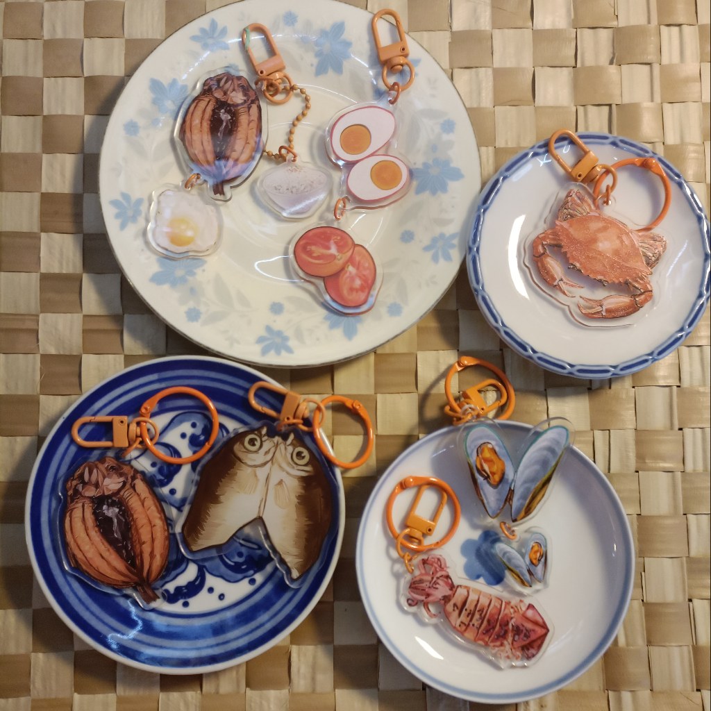 [Filipino Food Acrylic Keychains], Charms, and anik-anik, hand made ...