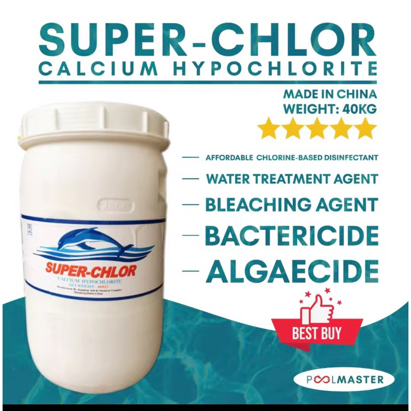 Super-Chlor Chlorine Granules Made in China 40kg | Shopee Philippines
