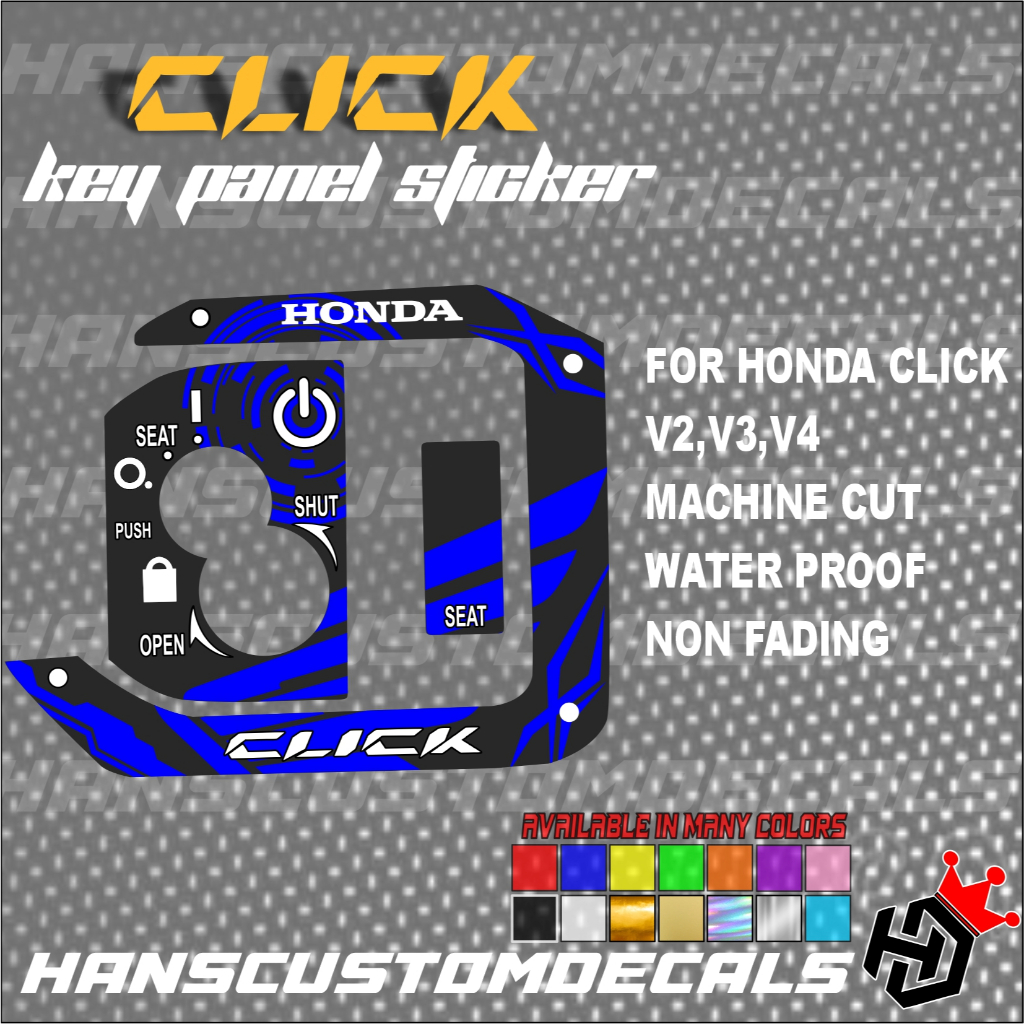 Honda Click Key panel Sticker for v2,v3 and V4 | Shopee Philippines