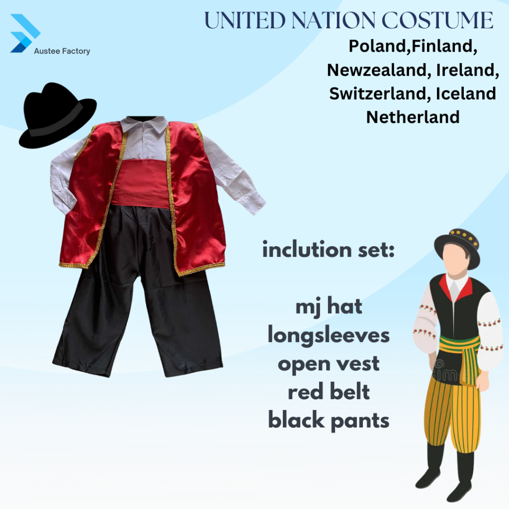 Austee United Nation Costume for Boys Poland Netherland Iceland Finland ...