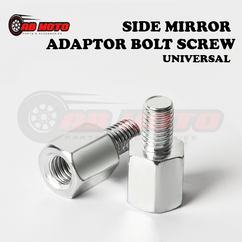 Motorcycle Side Mirror Adaptor Bolt Screw Metal UNIVERSAL per piece ...