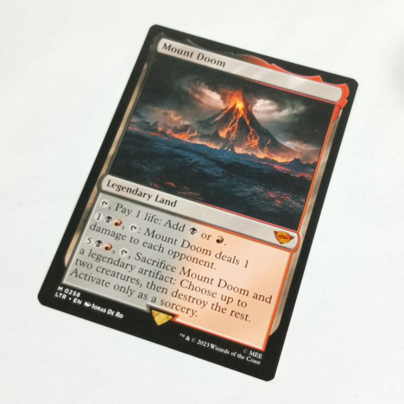 MTG Card MOUNT DOOM Magic the Gathering Trading Card Game Land | Shopee ...