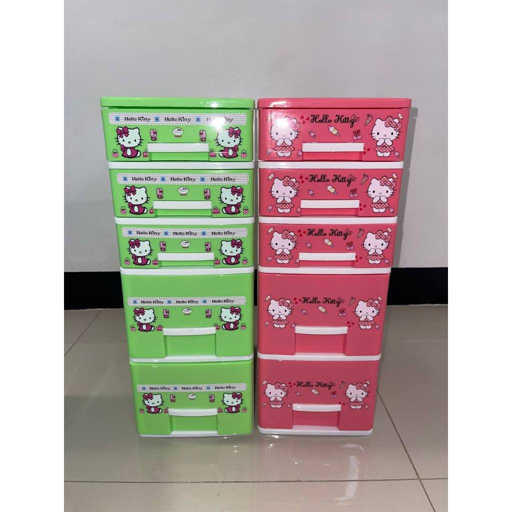 5 layer hello kitty drawer 25x17x47 cm / school supplies storage / tool ...