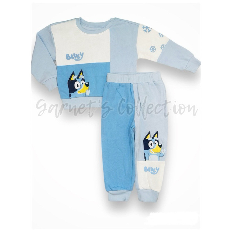 Auth.Bluey Blue/Snowflakes Tracksuit for Kids | Shopee Philippines