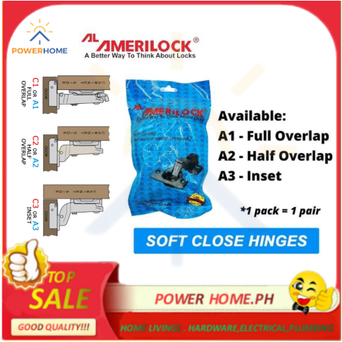 HYDROLIC AMERLOCK CONCEALED HINGES SOFT CLOSE FOR CABINET (C1 C2 C3 ...