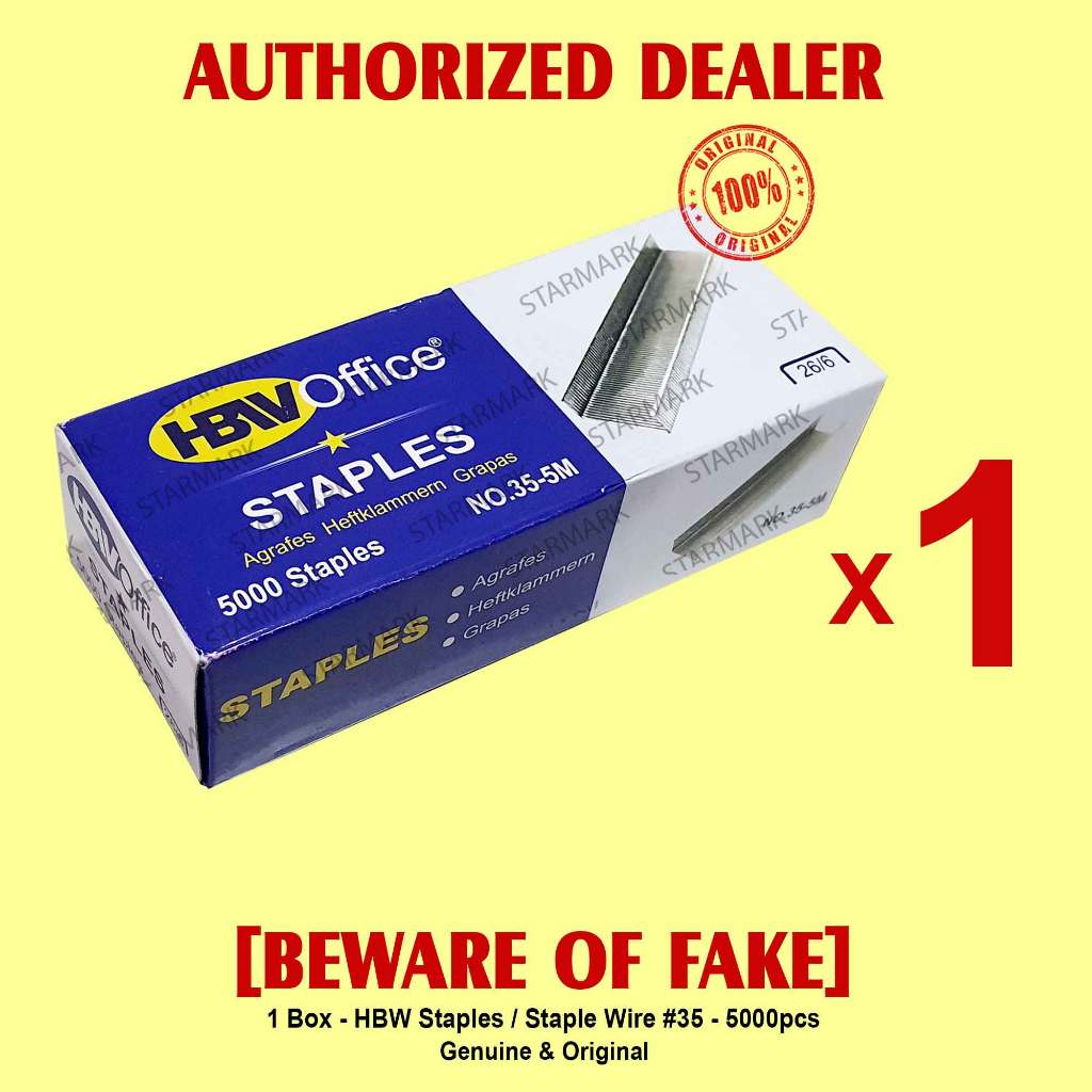 HBW Staple Wire No. 35 #35 Staples Wires Stapler Staplers 5000's per ...