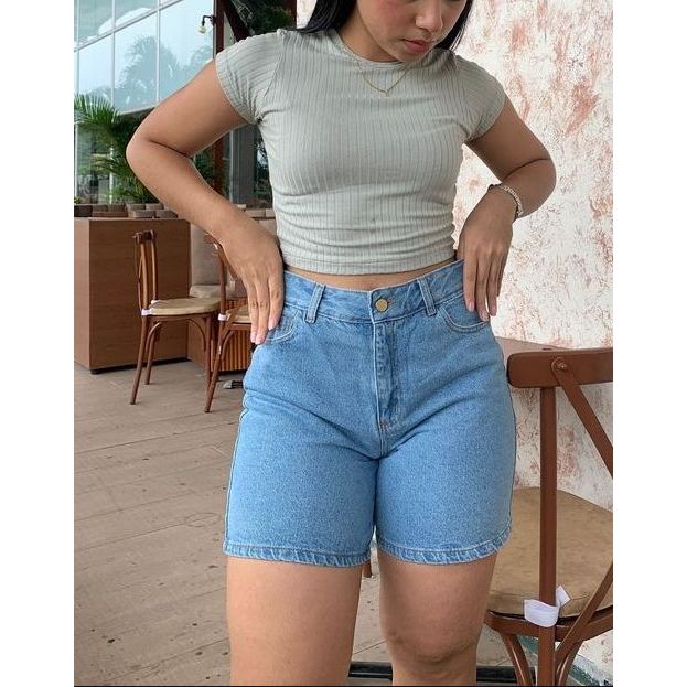 Women denim fashion Tokong Denim Short | Shopee Philippines