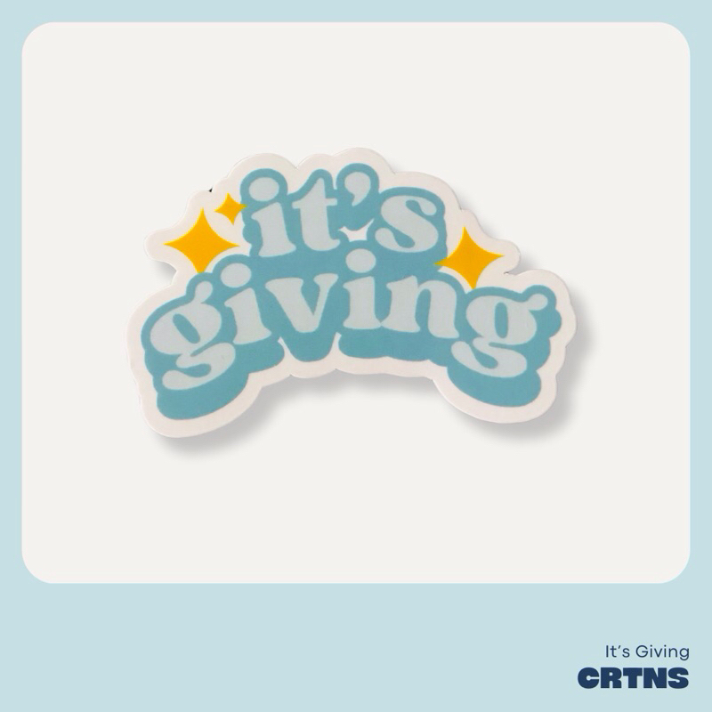 Its Giving Vinyl Stickers | Vinyl Waterproof Matte Sticker | Witty ...