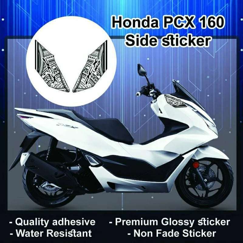 HONDA PCX SIDE STICKER DECALS WITH EMBLEM/HONDA PCX ACCESSORES | Shopee ...