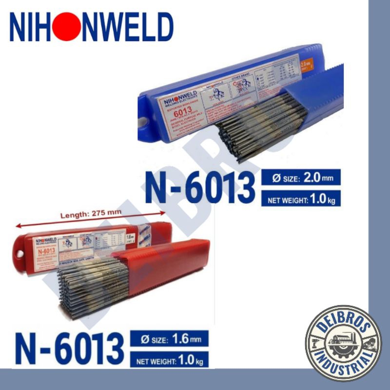 NIHONWELD WELDING ROD SPECIAL N-6013 × 1.6mm & 2.0mm, 1kg/pack | Shopee ...