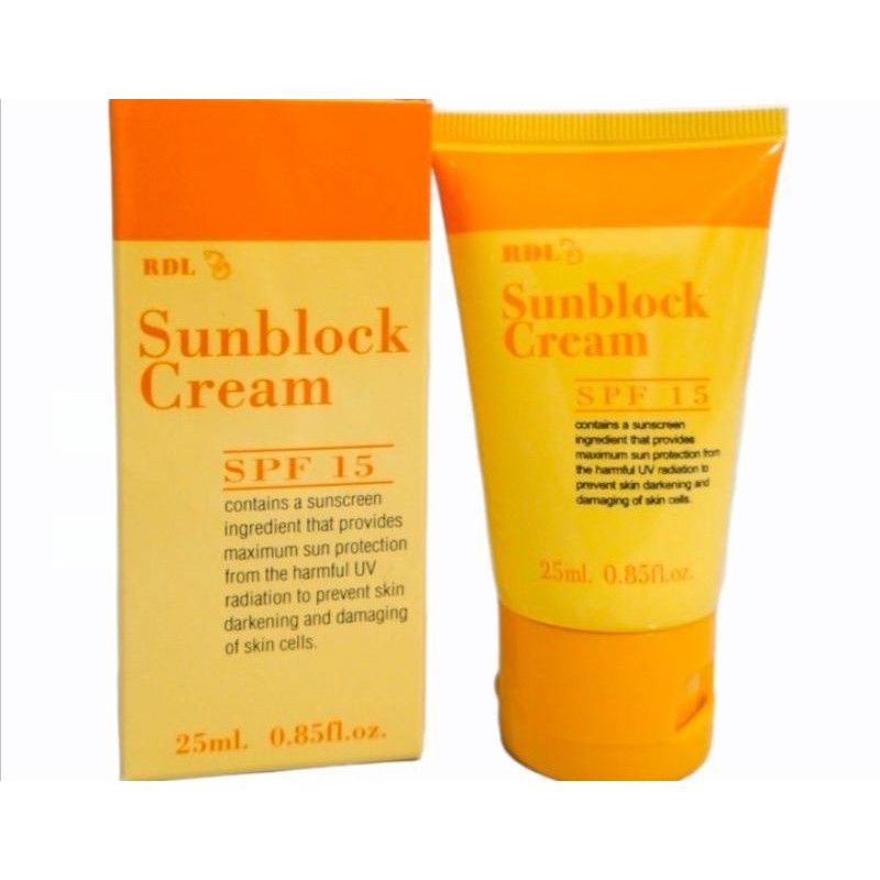 RDL SUNBLOCK CREAM SPF 15 (25ml) ORIGINAL | Shopee Philippines