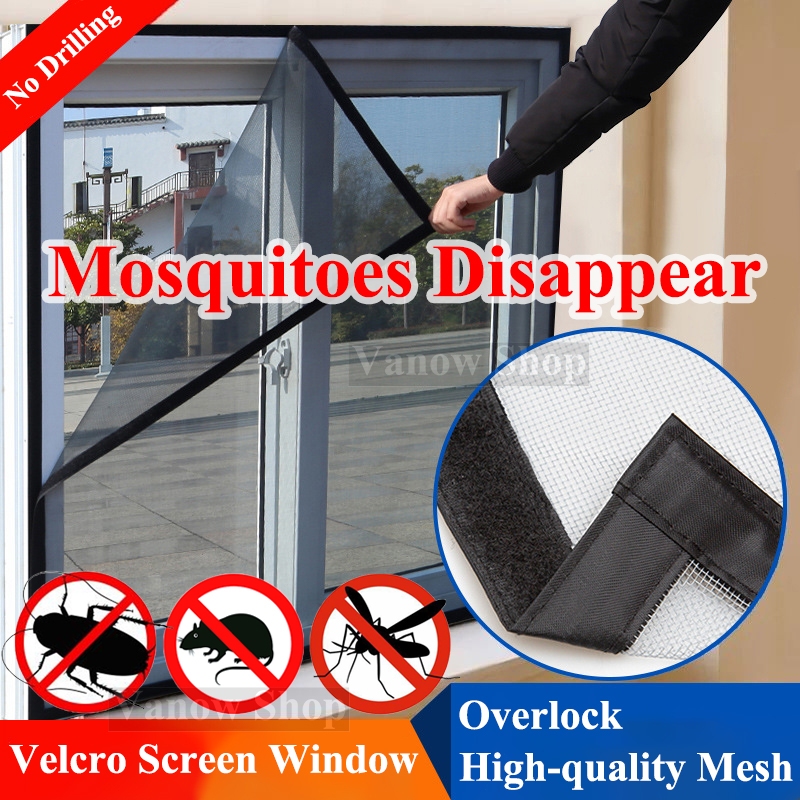 Mosquito Net for Window with Velcro Screen Mesh for Door Insect Self ...