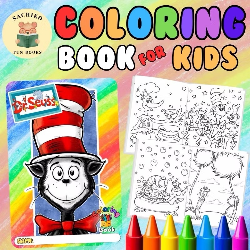 DR SEUSS COLORING BOOK SACHIKO FUN BOOKS | Shopee Philippines